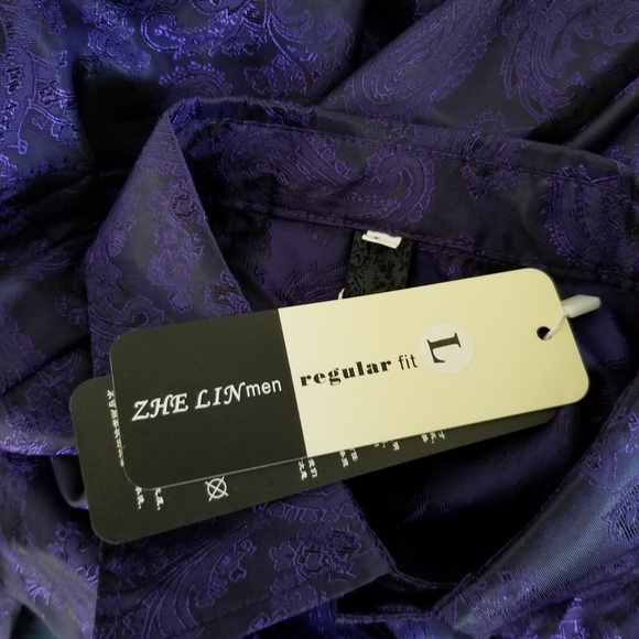 Zhe Lin | Shirts | Nwt Zhe Lin Club Button Front Shirt Defects Large ...